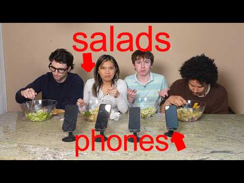 Eating salad until one of us gets a phone call