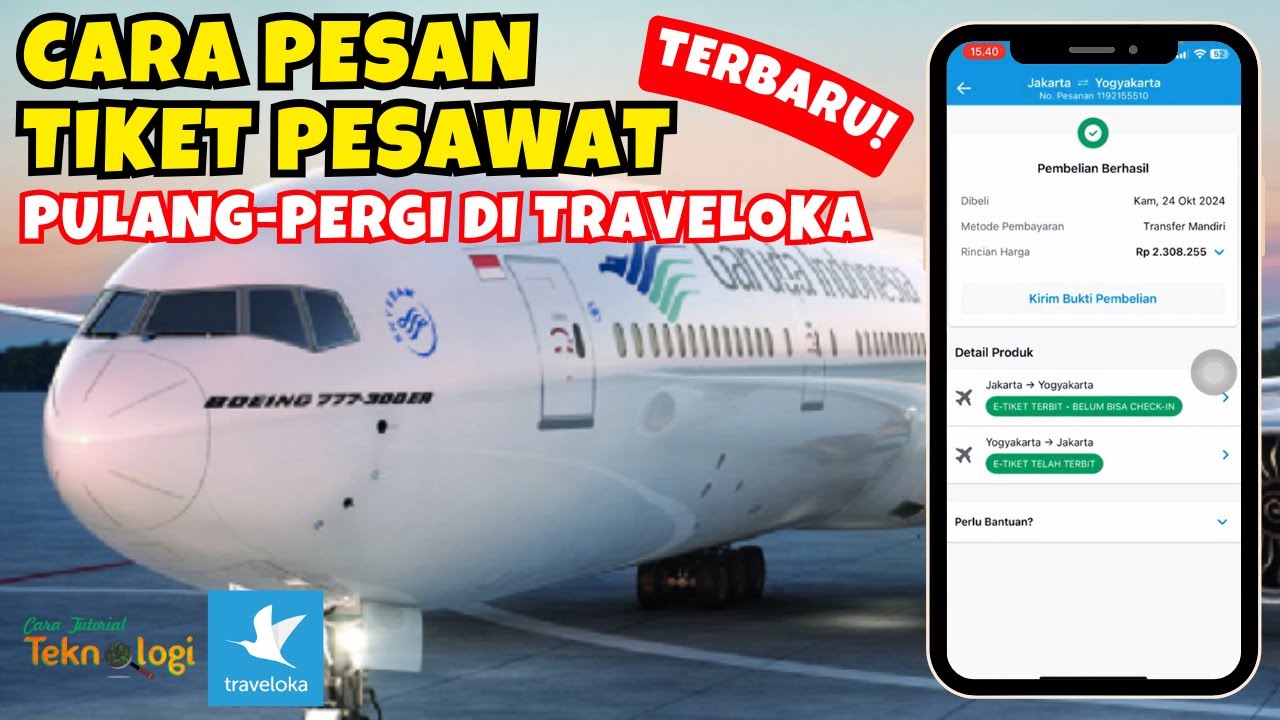 Cara Pesan Tiket Pesawat Pulang Pergi Di Traveloka - Cara Beli Tiket ...