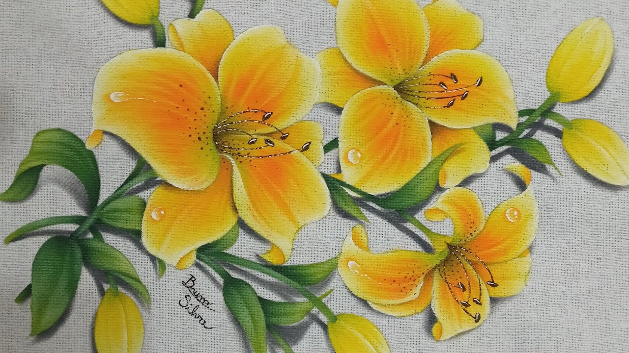 Pinturas De Lirios Brancos Colección De Lirios