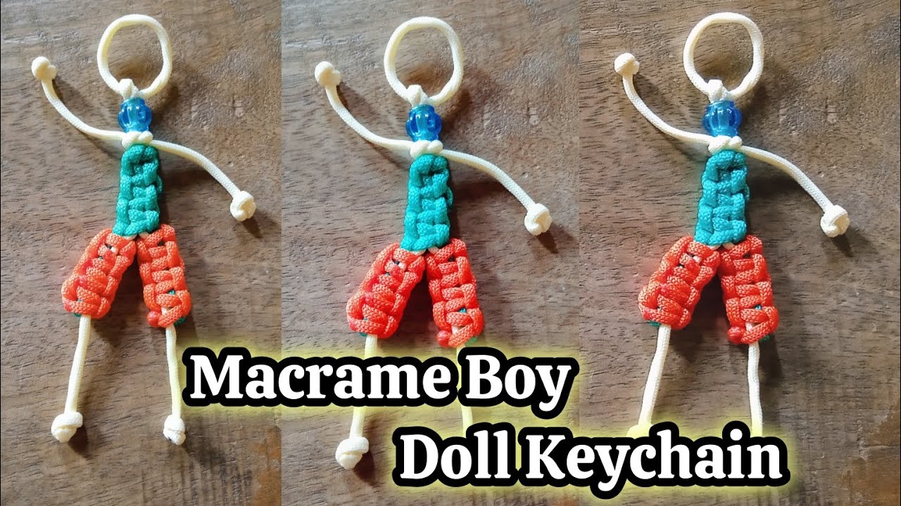 Macrame boy keychain|Macrame boy|macrame boy doll tutorial - YouTube