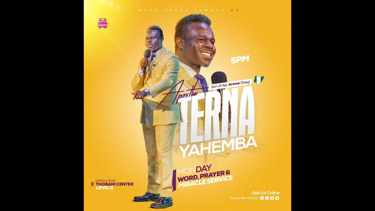 MAKE JESUS FAMOUS MONDAY EVENING SERVICE WITH || APOSTLE TERNA YAHEMBA - YouTube