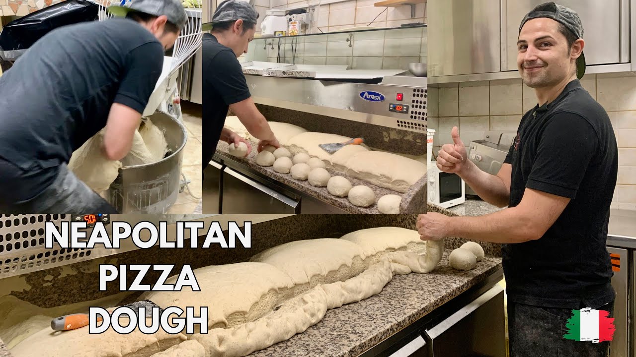 Pizza chef prepare the Neapolitan pizza dough in his pizzeria - IMPASTO ...