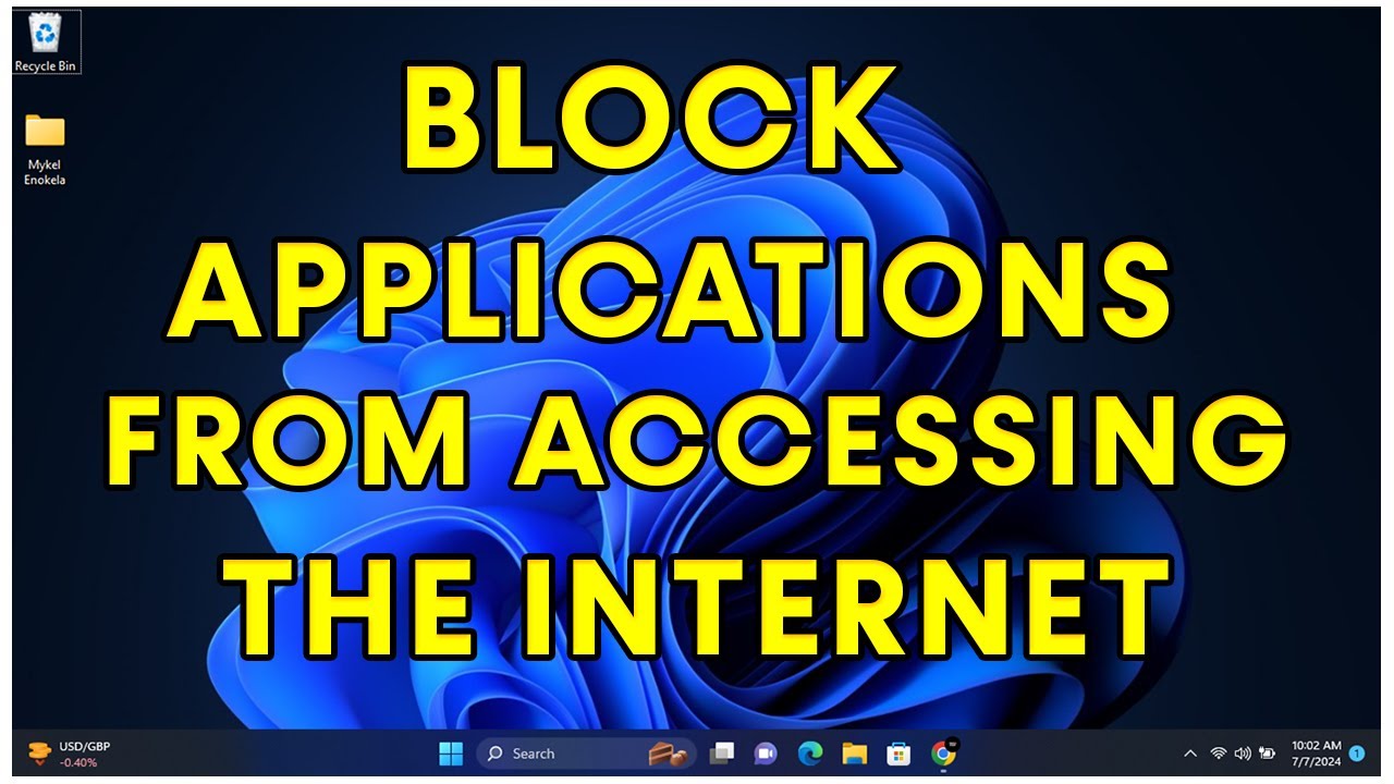 How To Block A Program Or Application From Accessing The Internet On Windows Computer Youtube