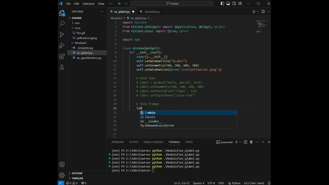PySide6 Tutorial: QLabel #python #pyside6 #coding - YouTube