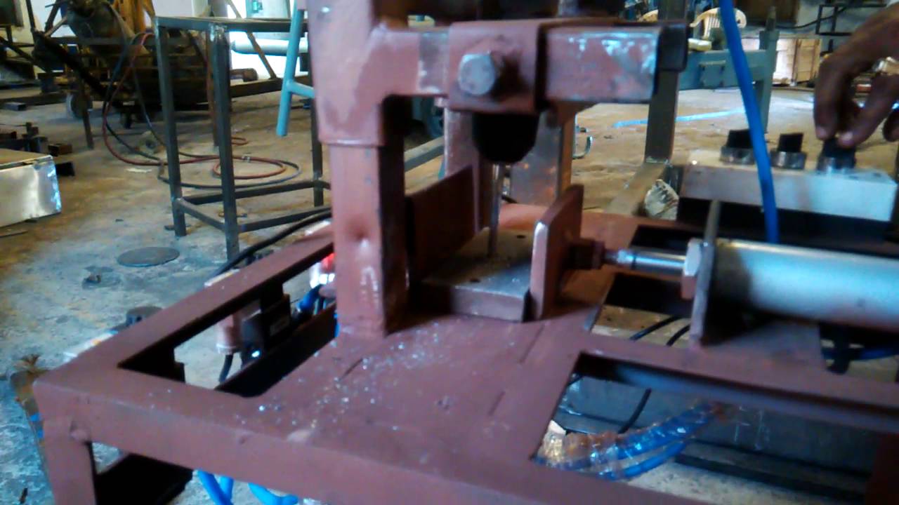 Auto Feed Pneumatic Drilling Machine - YouTube