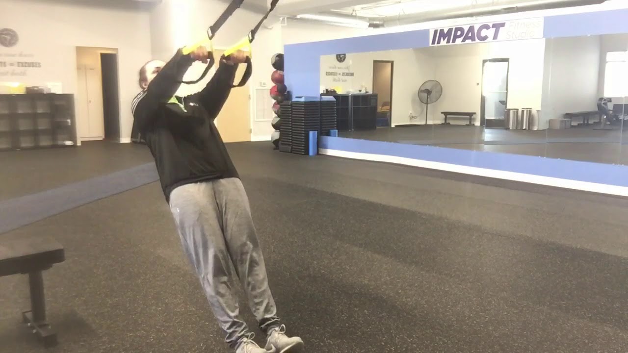 TRX straight arm row - YouTube