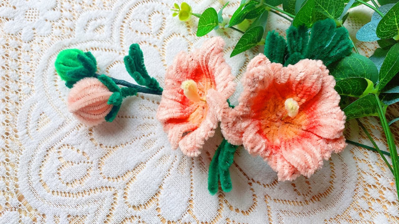Super Easy diy pipe cleaner flower | How to make flower with pipe ...