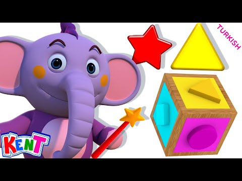 Renkler Ve Bulmaca Küpü | Öğrenme Şekilleri | Bebek Videoları | Çizgi Film | Sevimli Fil Kent
