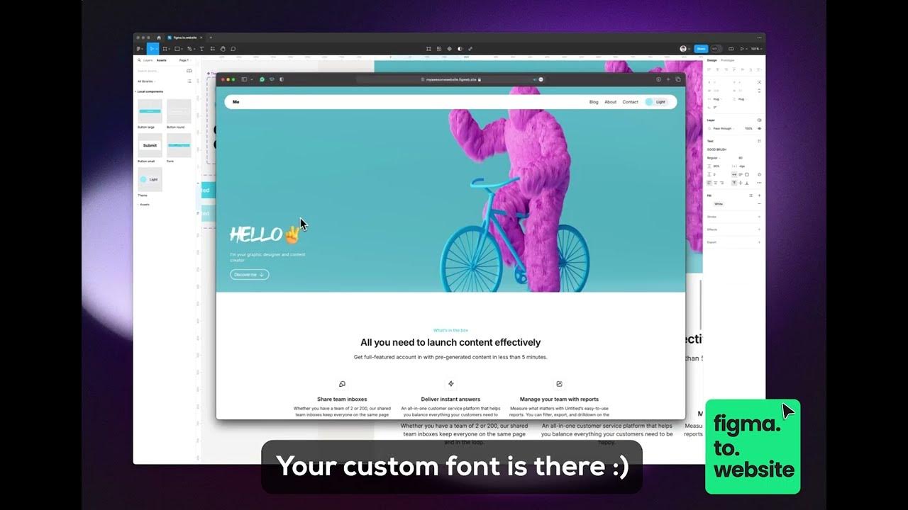 Use custom font for your website, built and published 100% in #Figma - YouTube
