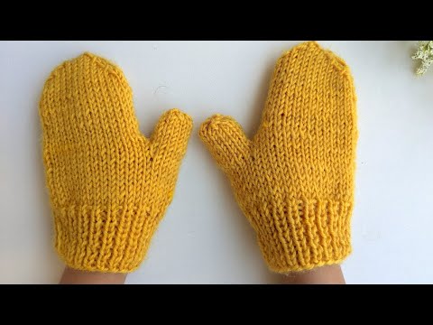 Flat Knit Kids Mittens