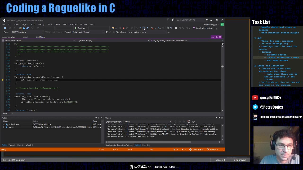 [Day 32] Coding a Classic Roguelike in C - YouTube