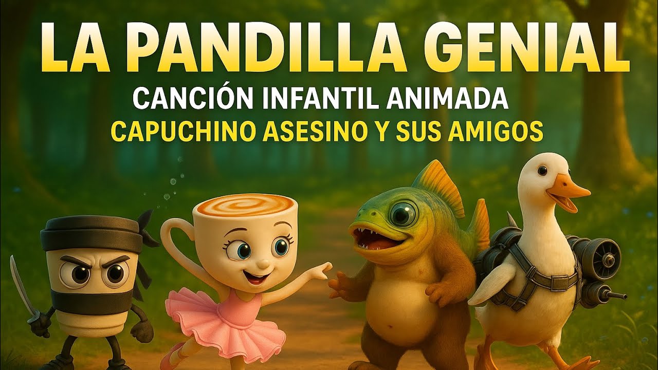 🎵 La Pandilla Genial | Canción Infantil Animada | Capuchino Asesino y ...