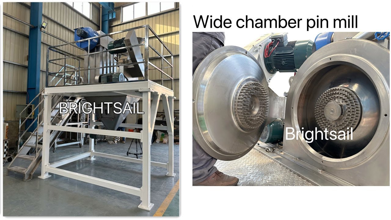 wide chamber contraplex pin mill spice grinding machine seeds powder ...