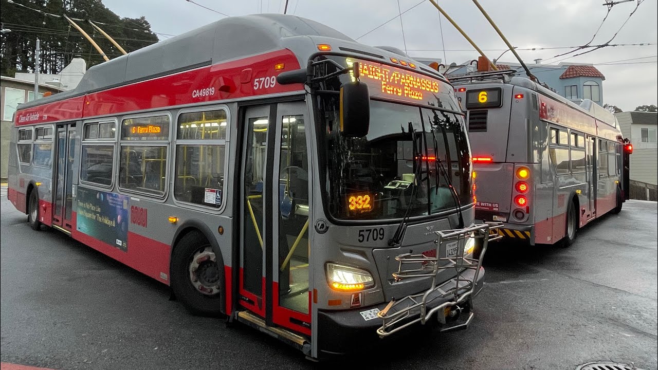 SF Muni 2018 New Flyer XT40 5717 Route 6 Haight/Parnassus - YouTube