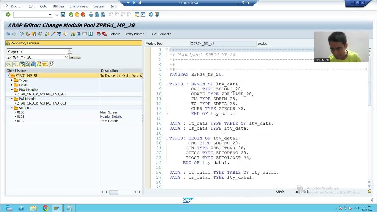 19 - Module Pool Programming - Tab Strip With Wizard Part2 - YouTube