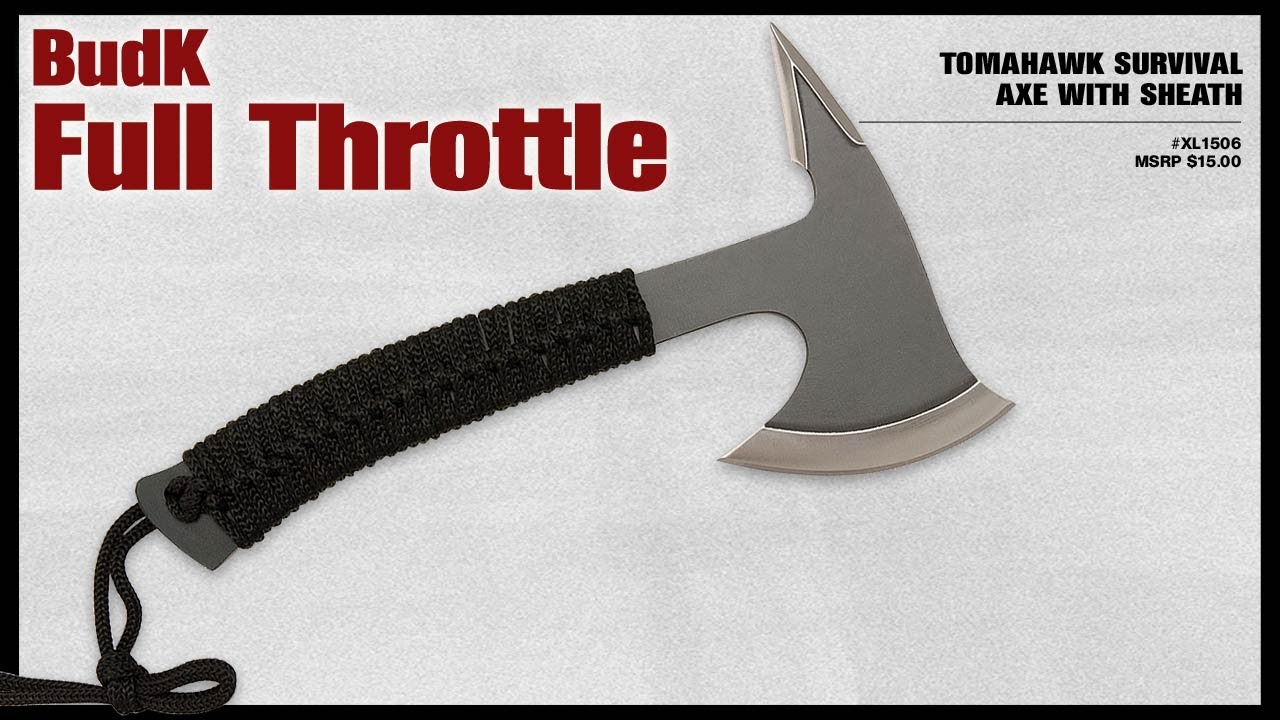 Tomahawk Survival Axe with Sheath - YouTube