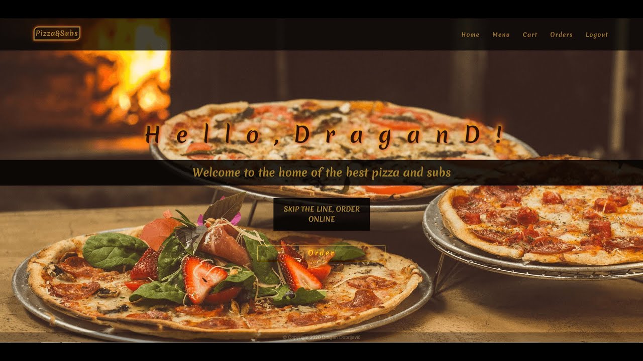 CS50W Project 3 - Pizza - YouTube