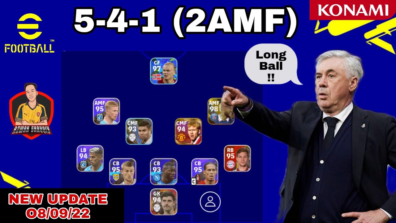 How To Get 5-4-1 ( 2 AMF ) Formation in eFootball 2023 Mobile | Trick ...