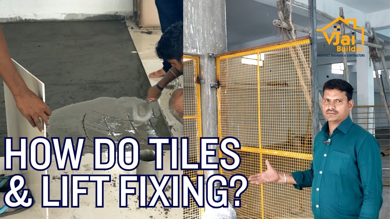How do Tiles and Lift fixing in right way?#civilengineering_life_# ...