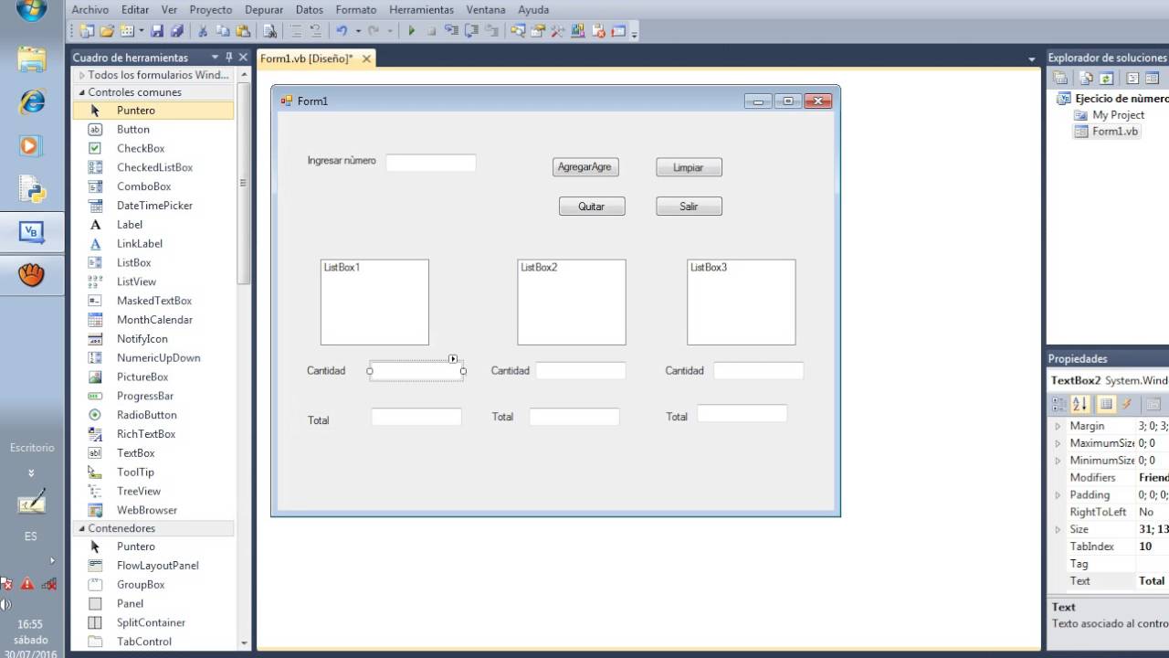 Ejerccios de Numeros Visual Basic - YouTube