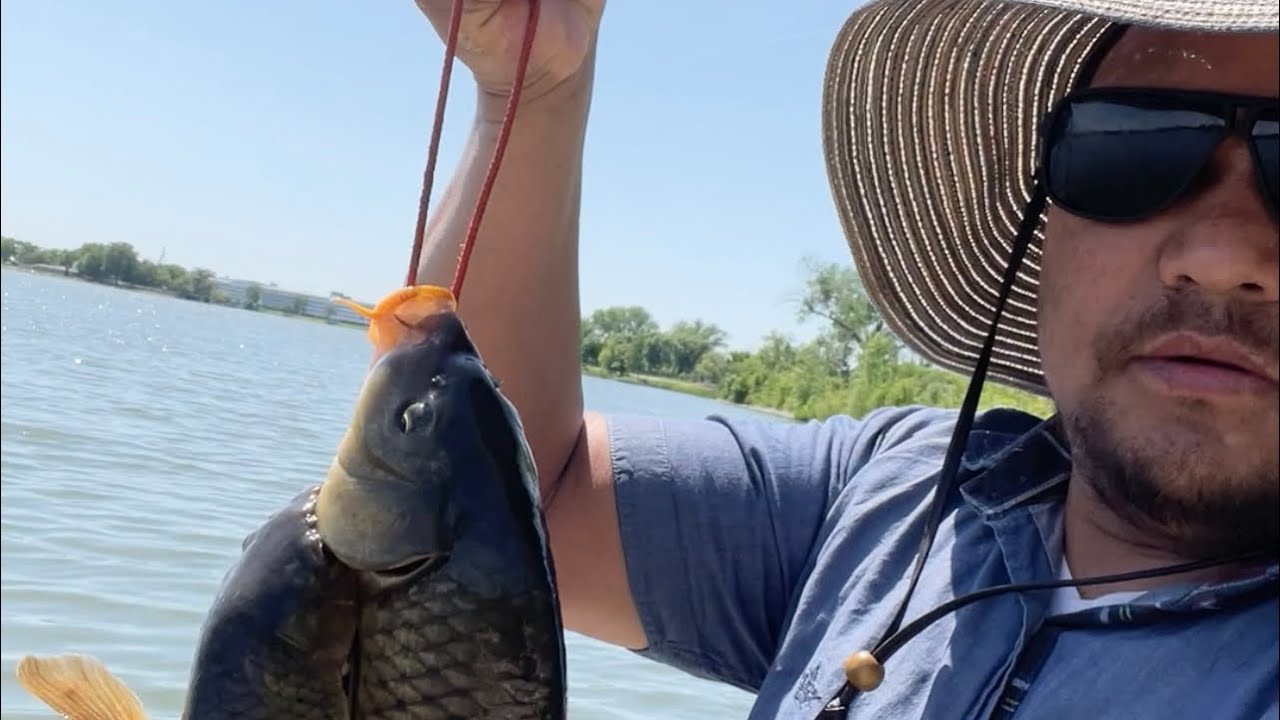 Fishing at carter lake in Omaha, Nebraska - YouTube