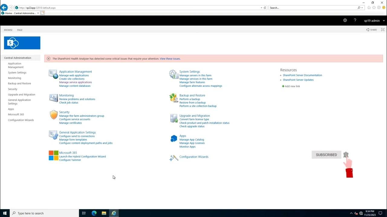 Create User Profile Service and configure Active Directory synch SharePoint 2019 or 2022 - YouTube
