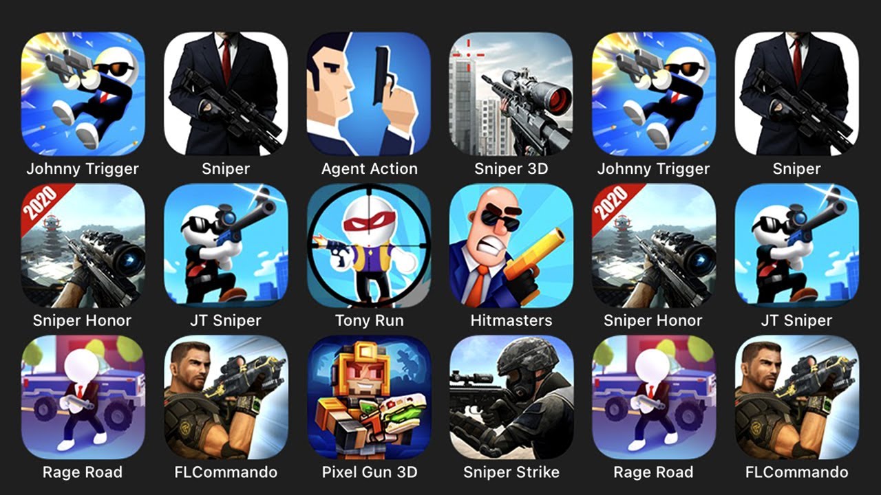 Johnny Trigger, Sniper, Agent Action, Sniper 3D, Sniper Honor, JT ...