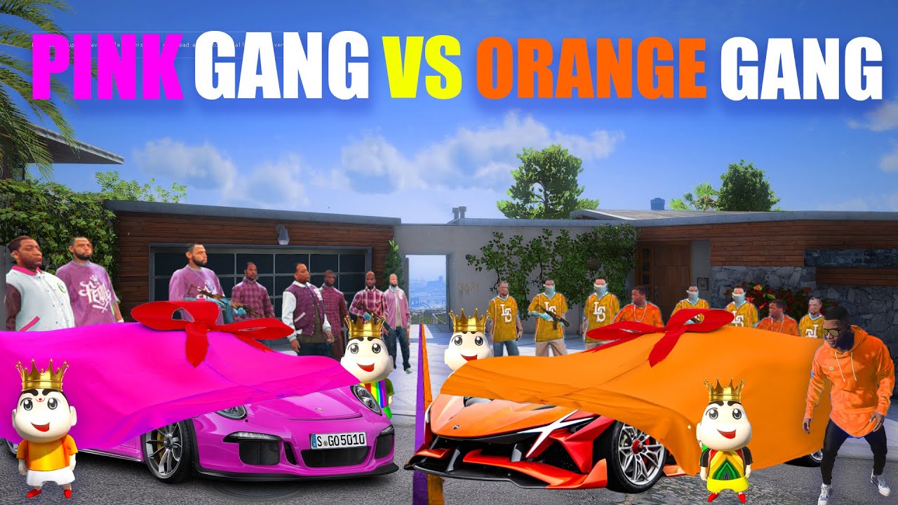 Secret Franklin,s Orange Gang VS Shinchan Pink Gang in CAR Challenge ...