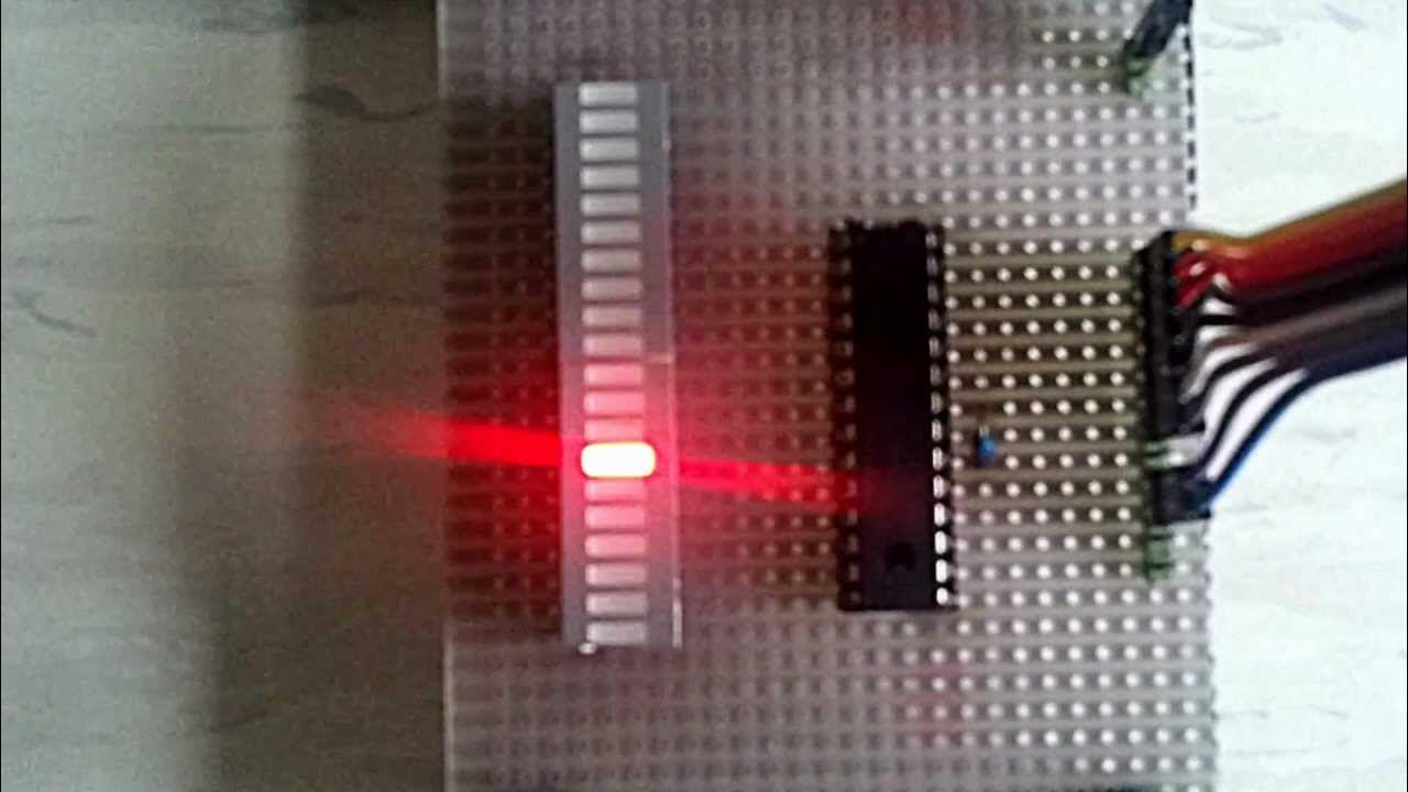 TLC5940 + dsPIC33 = Audio LED bargraph - YouTube