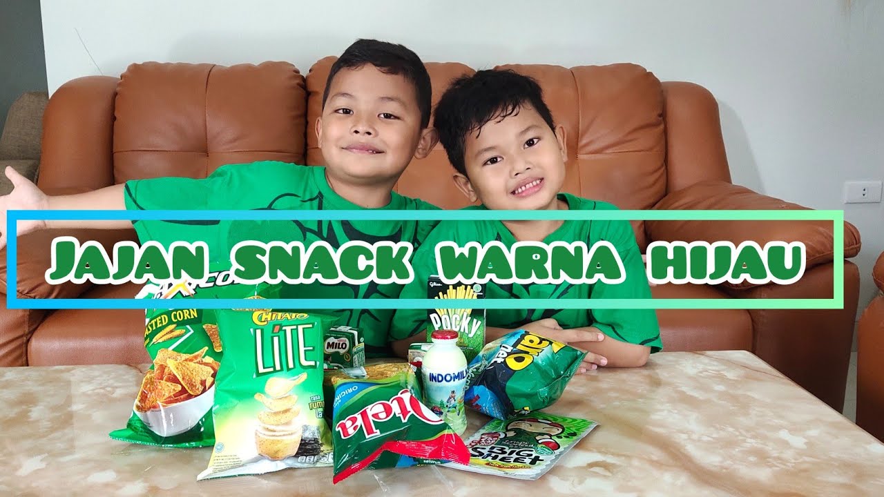 jajan snack warna hijau - YouTube