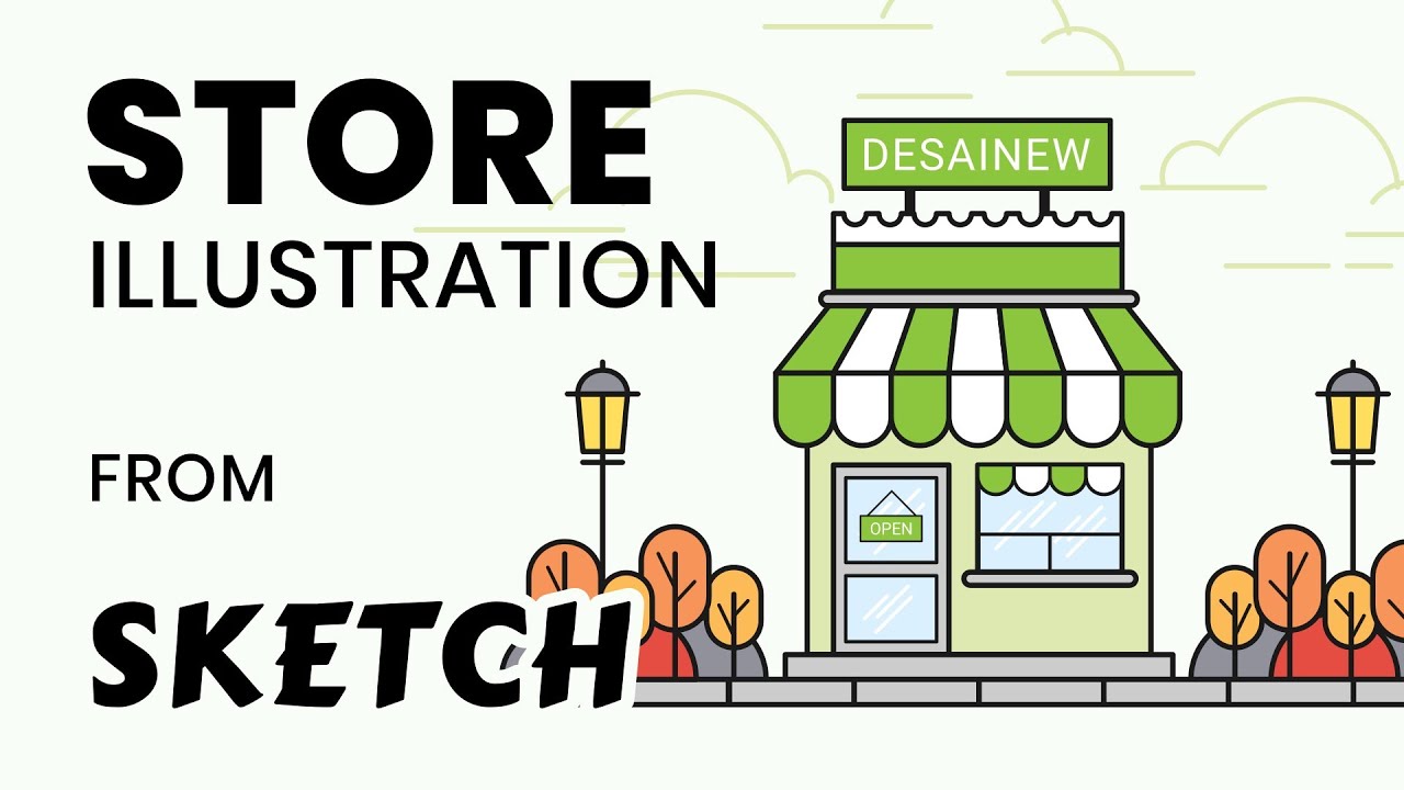 Inkscape Drawing to Vector : Store Illustration from Sketch - YouTube