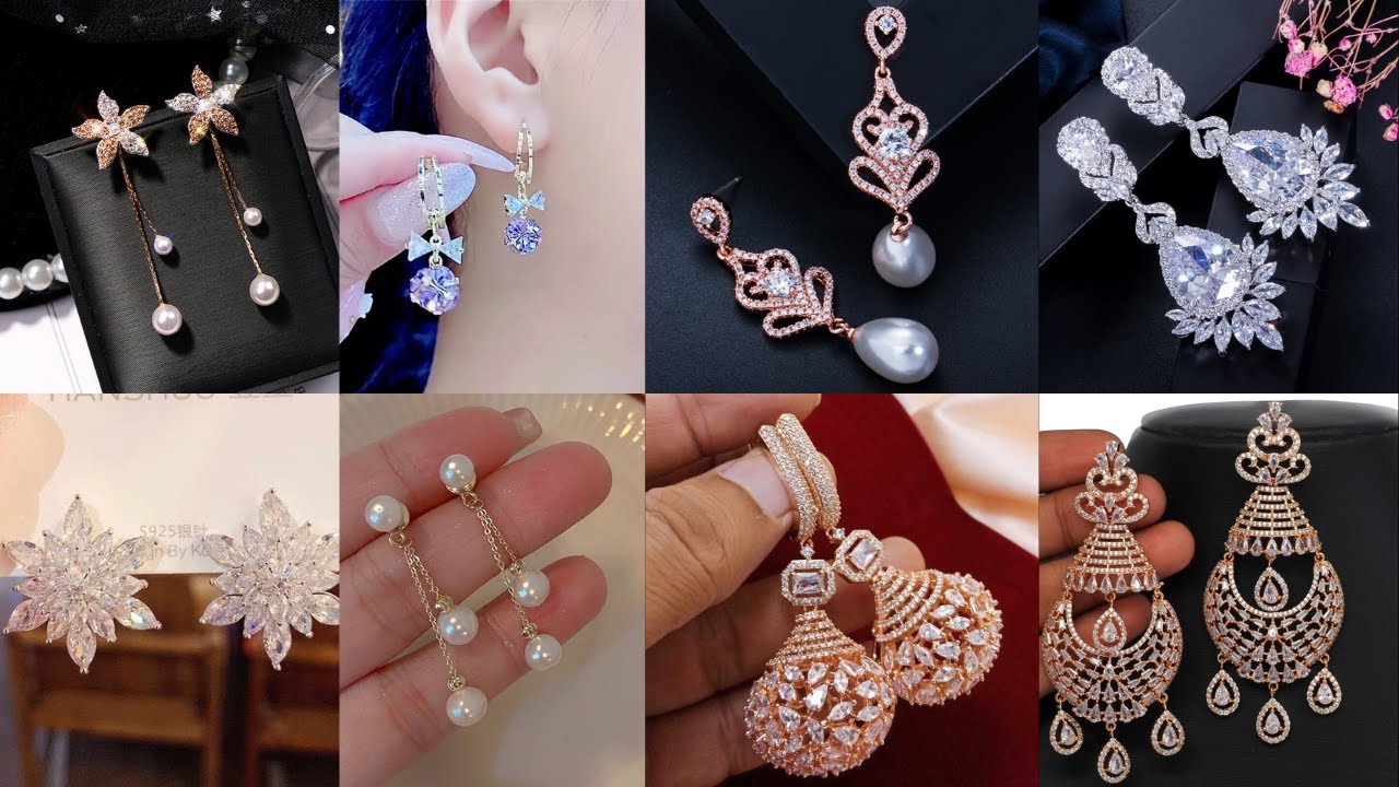 Party Earrings Design Ideas//Artificial Earrings Designs//Pearls ...
