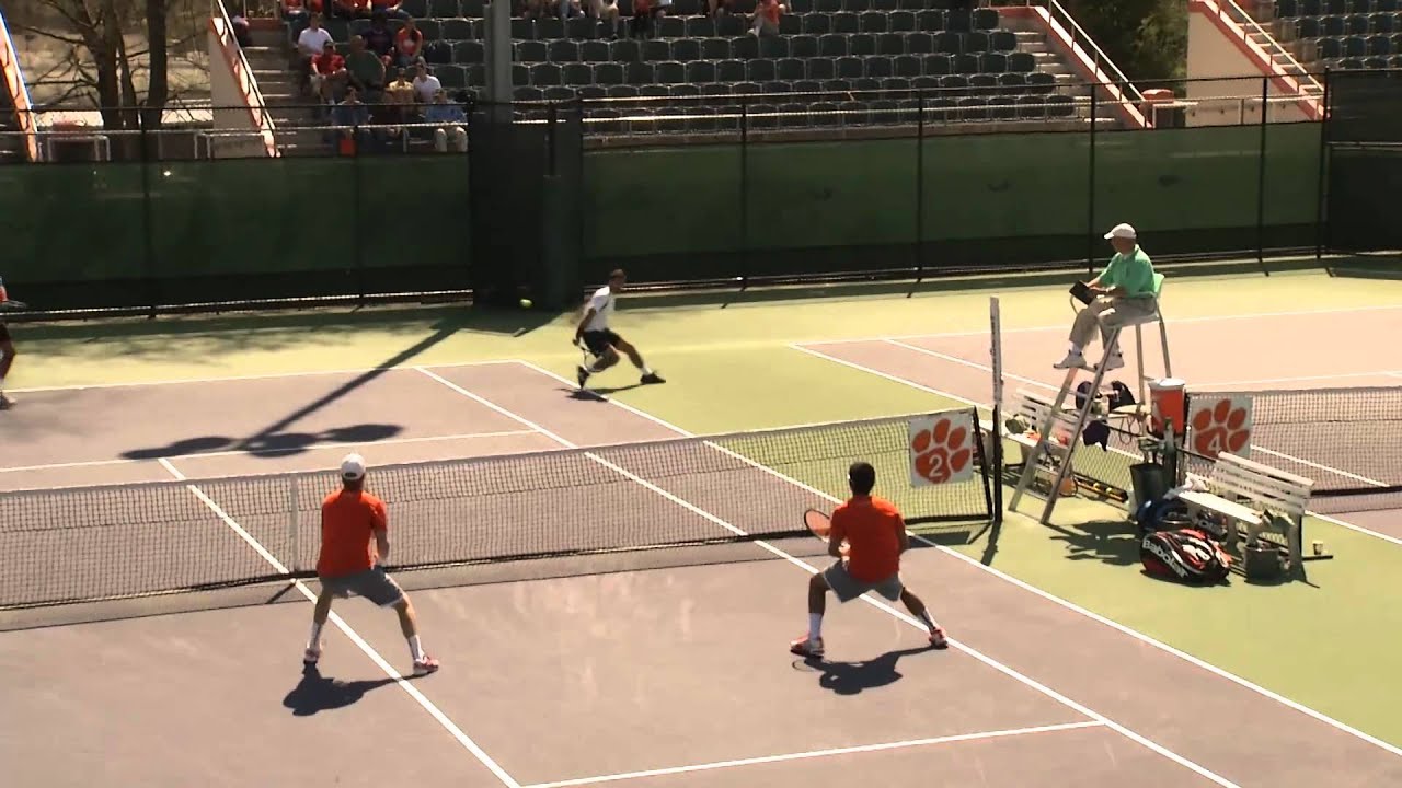 2012 Clemson Men's Tennis Highlights Court 2 Doubles vs. South Carolina ...