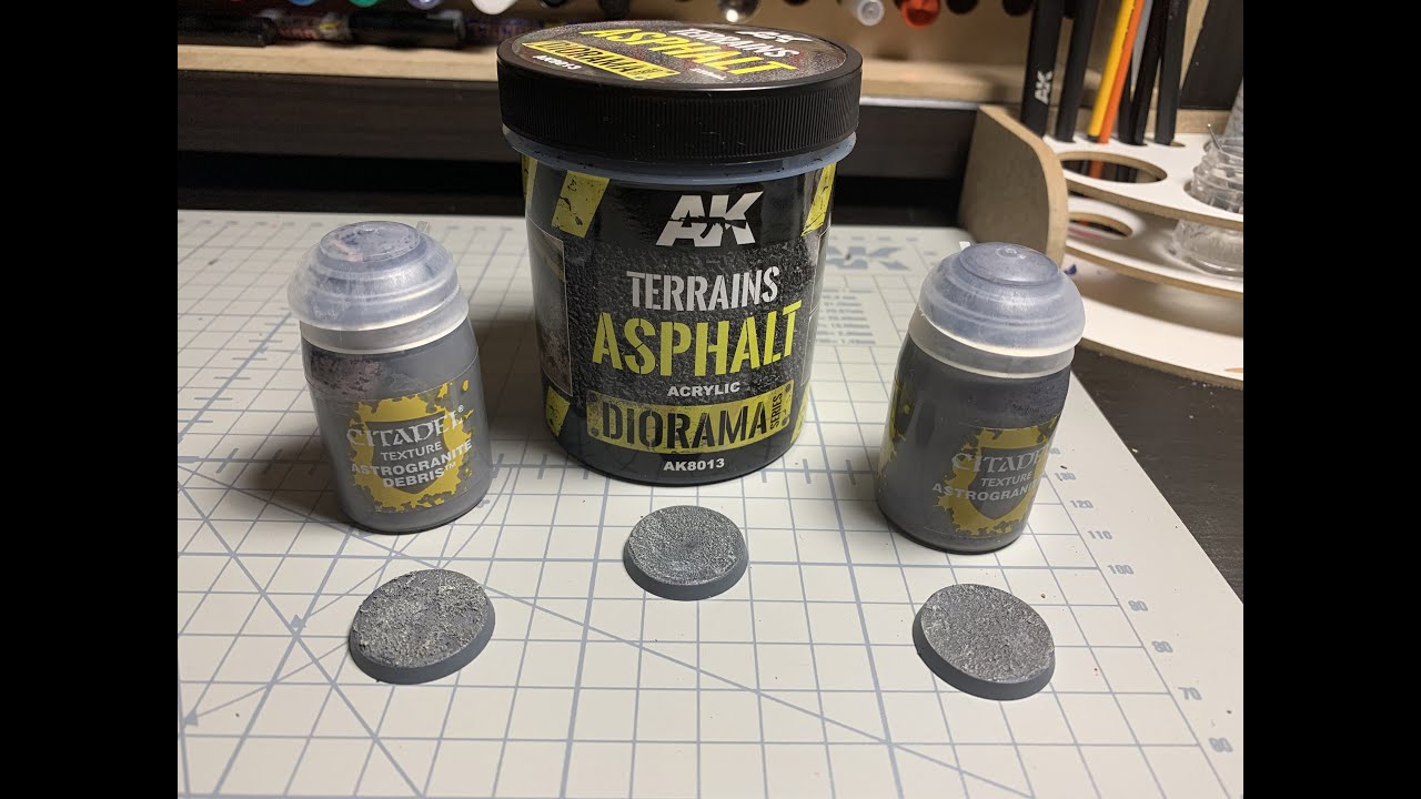 Ak interactive Asphalt for Warhammer bases - YouTube