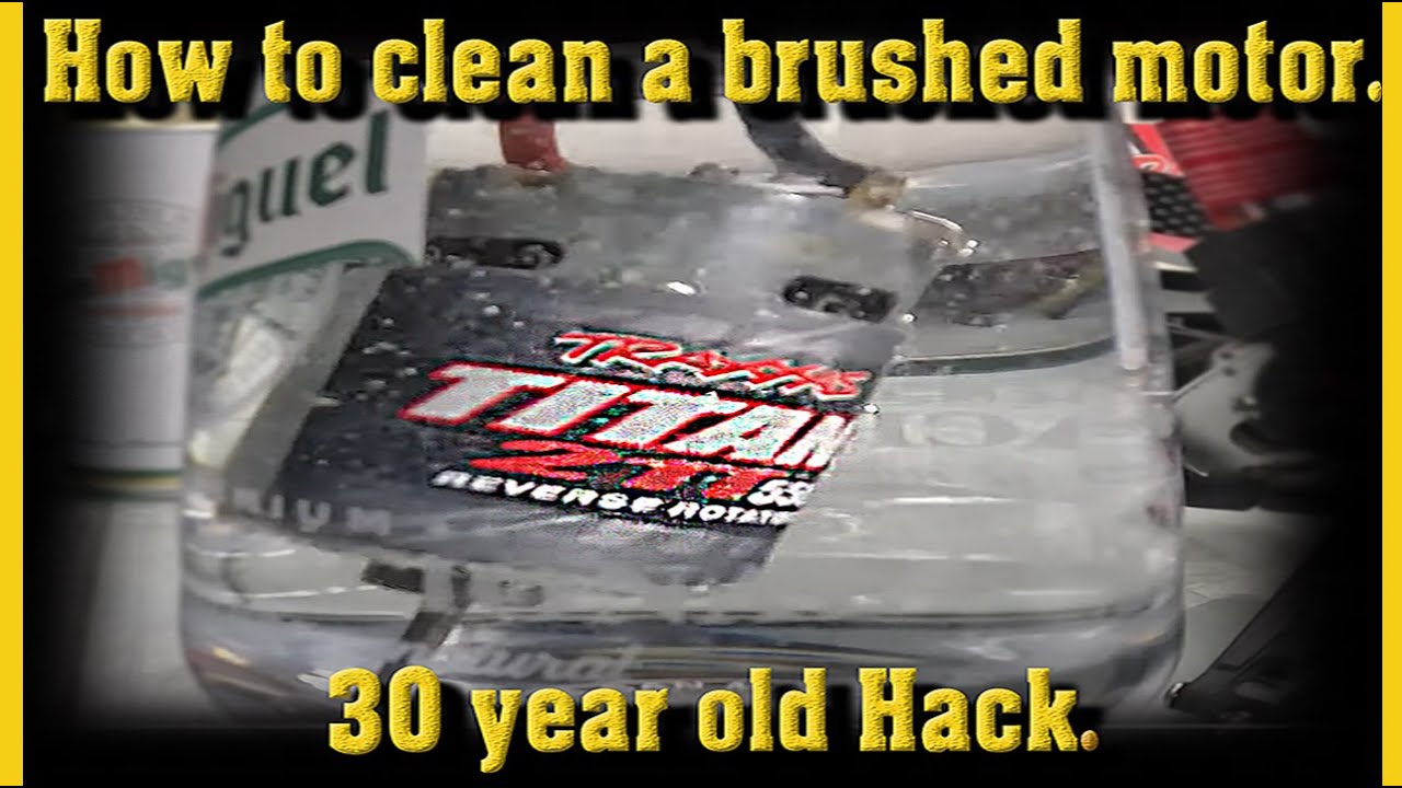 How to clean a brushed motor. 30 year old Hack. Works on any RC car ...