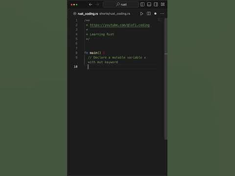 Rust, Mutable variables. #rust - YouTube
