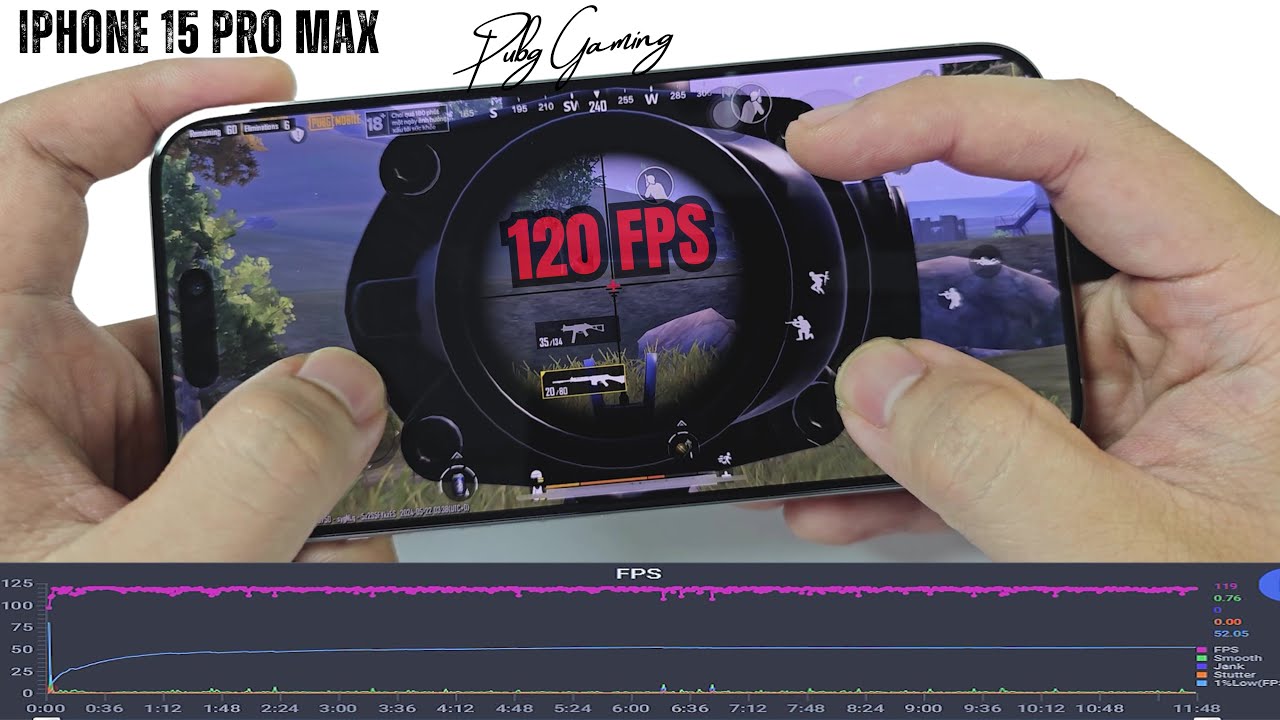 iPhone 15 Pro Max PUBG 120fps test | Apple A17 Pro - YouTube