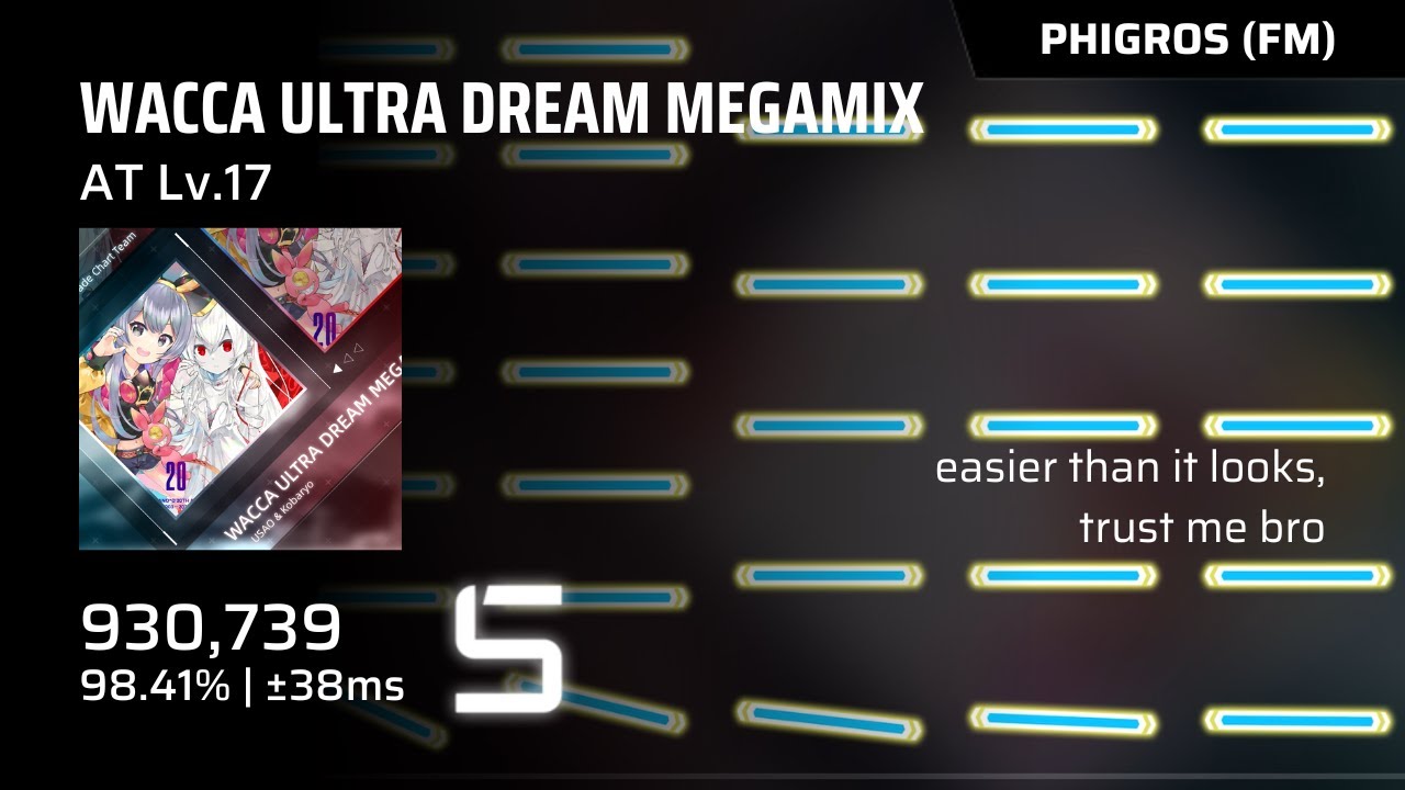 【Phigros Fanmade x WACCA】 WACCA ULTRA DREAM MEGAMIX (AT Lv.17) | S Rank - YouTube