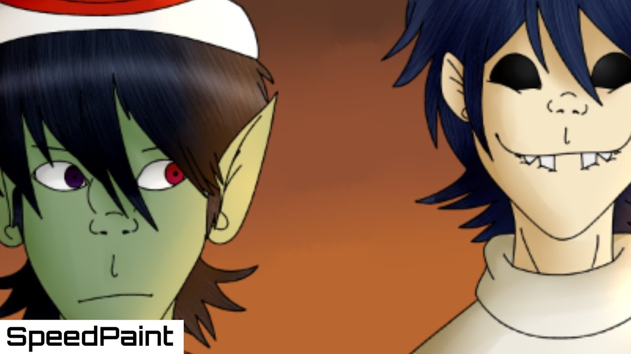 [SpeedPaint] Murdoc and 2D Plastic Beach Outfit Swap (Gorillaz) - YouTube