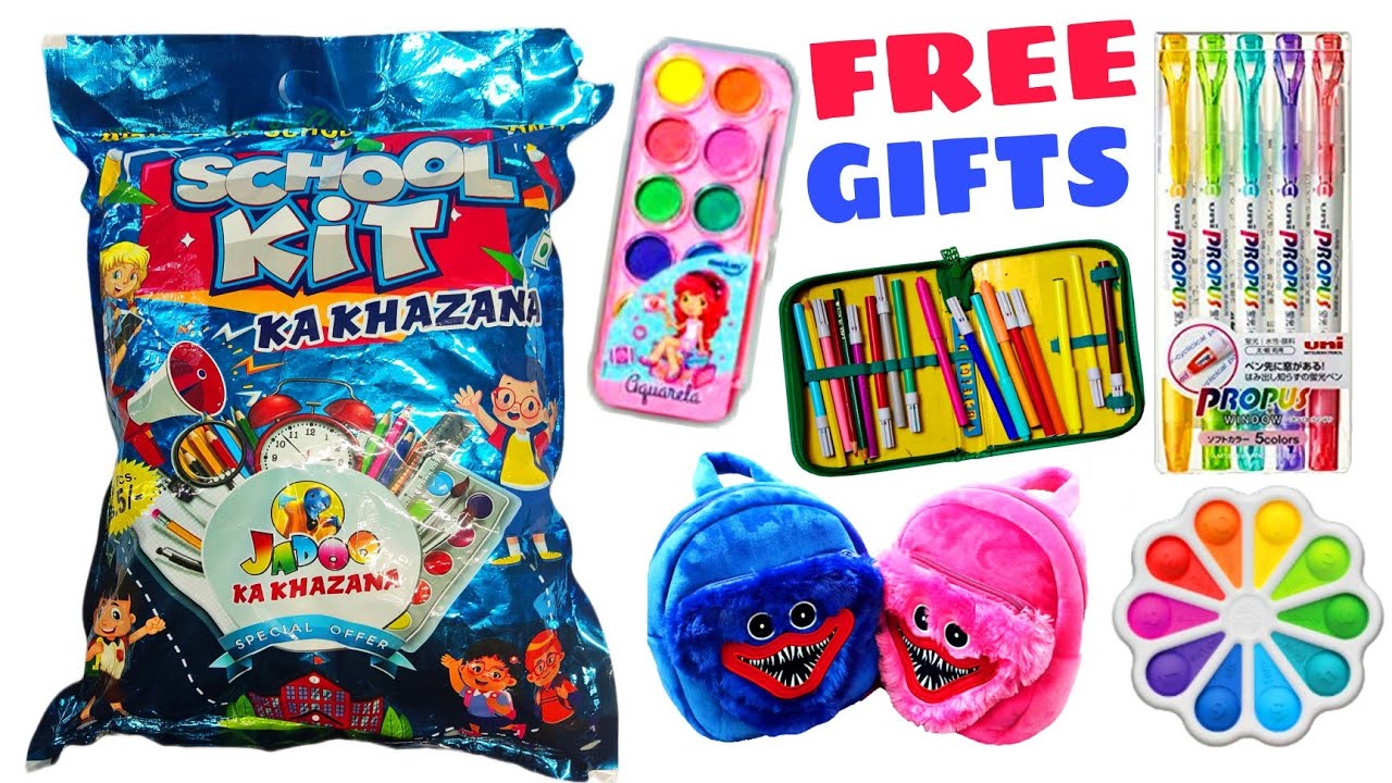 Big School Kit Surprise Packets Unboxing Free School Gifts and Toys ...