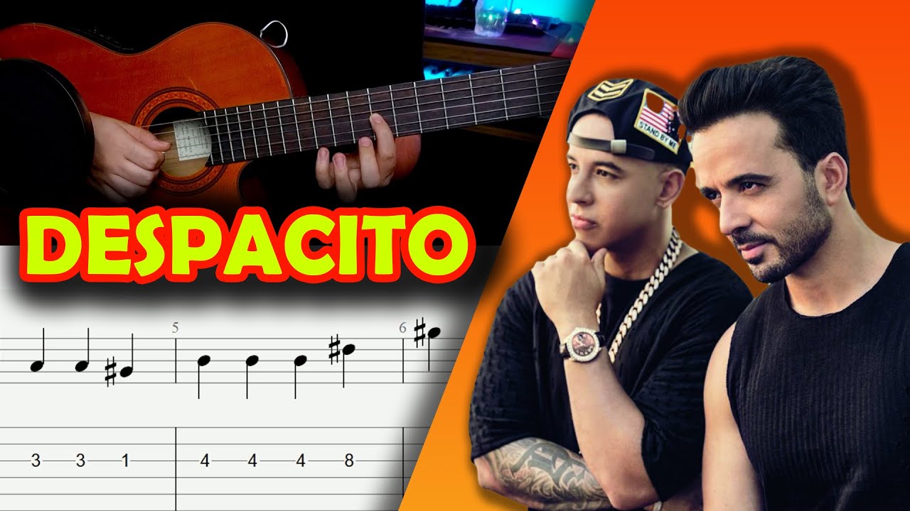 Despacito Luis Fonsi Guitar Tutorial Tabs - YouTube