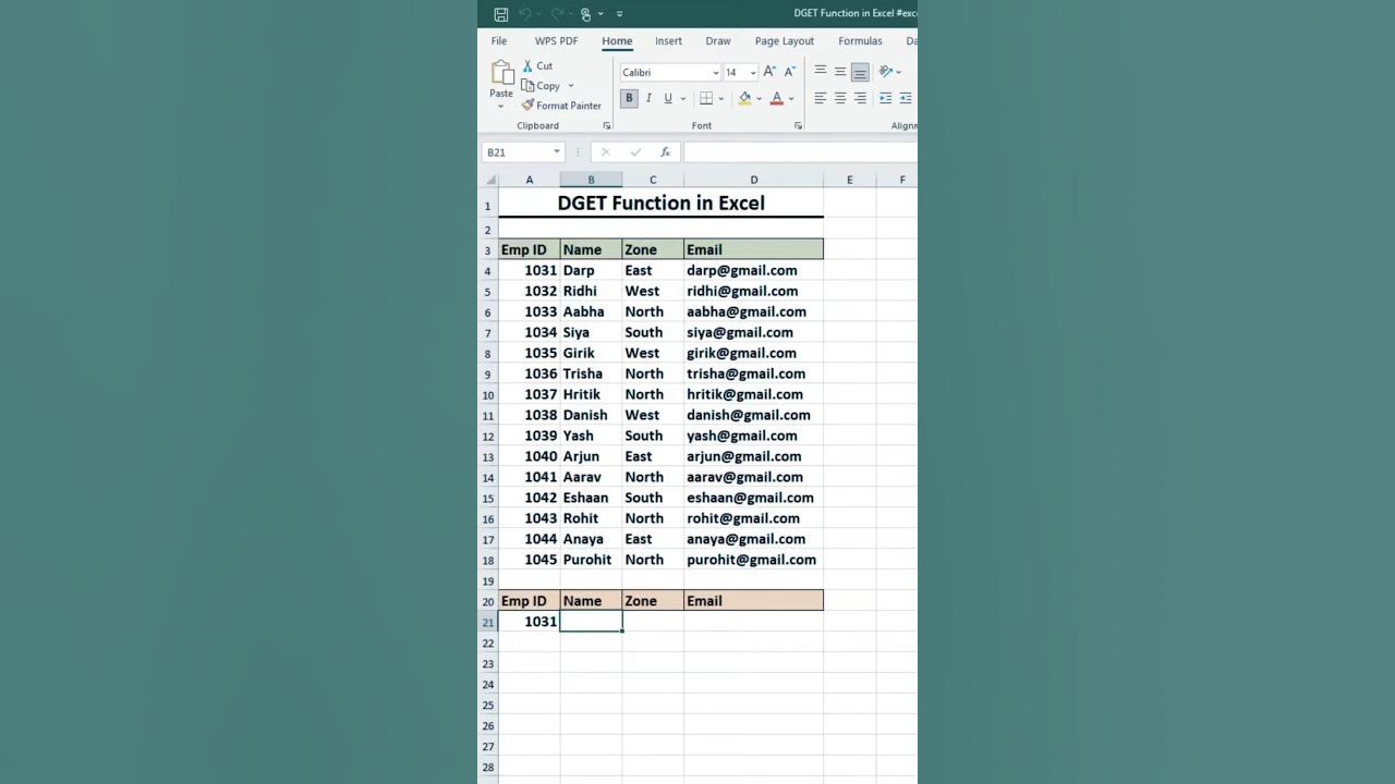 DGET function in Excel 💯 #excelformula #exceltutorial #exceltips #excel - YouTube