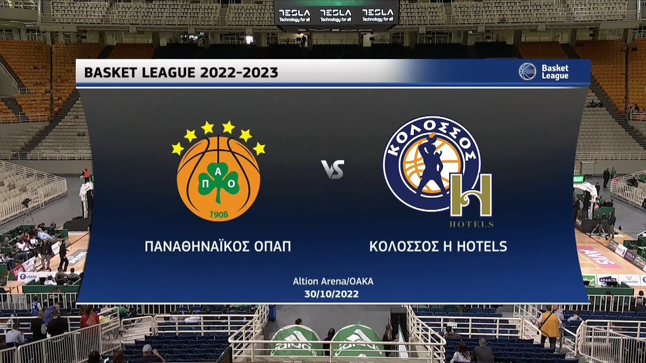 Basket League | Παναθηναϊκός - Κολοσσός Ρόδου | 30/10/2022 | ΕΡΤ - YouTube