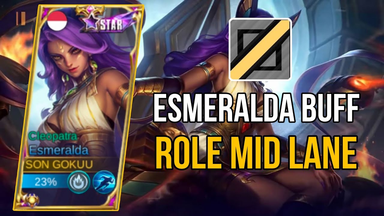 ESMERALDA MIDLANE GAMEPLAY 2023 | TUTORIAL ESMERALDA BUILD DAN EMBLEM ...