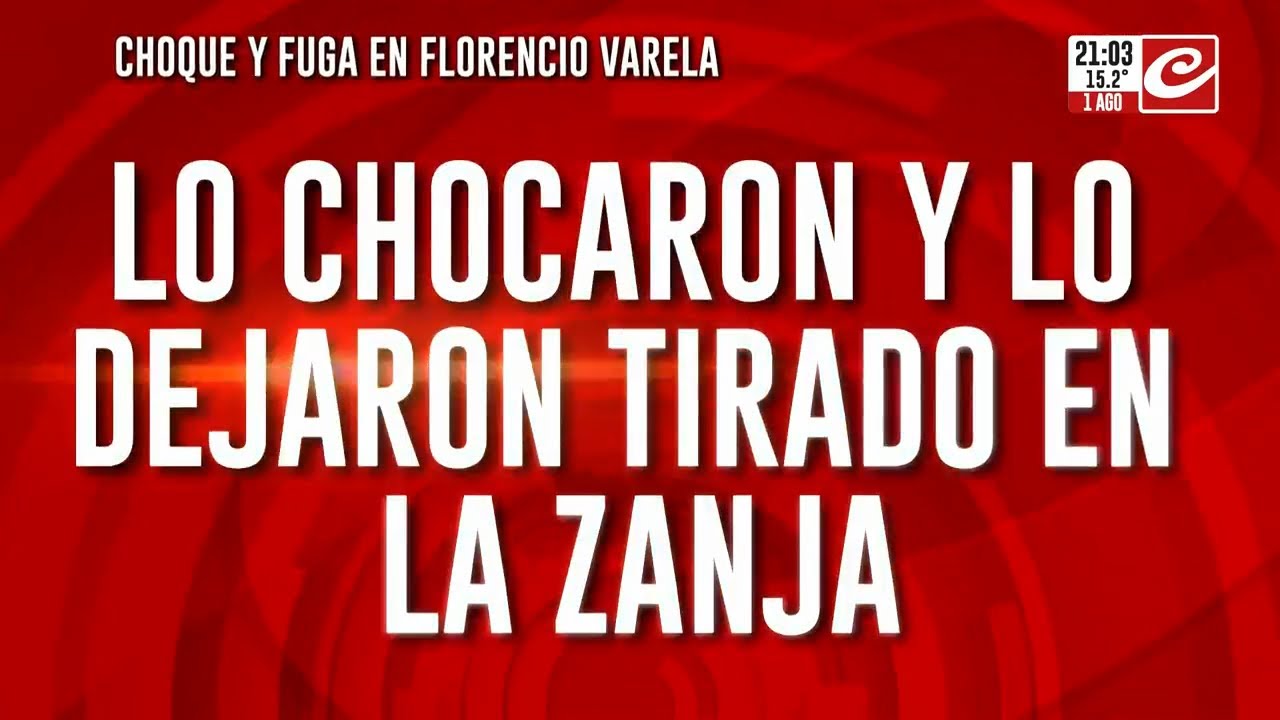 Lo chocaron y lo dejaron tirado en la zanja - YouTube