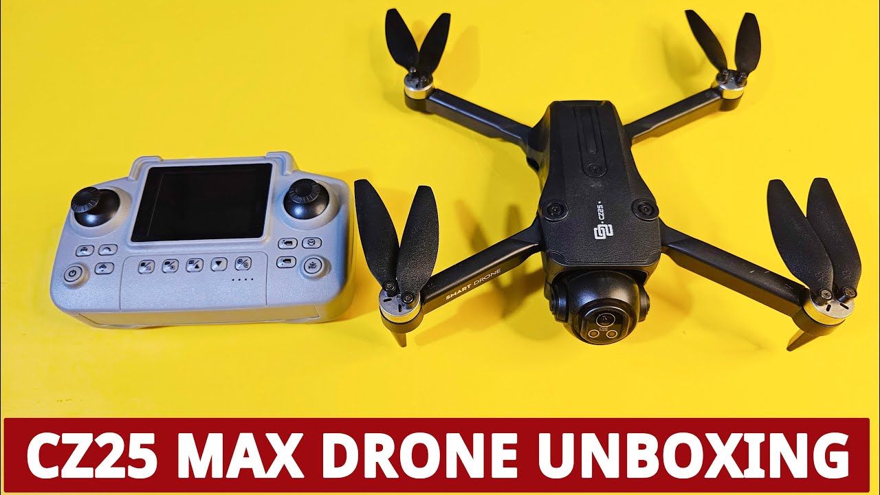 CZ25 Max Drone Unboxing & Review | 4K Camera Test | Long Range Display ...