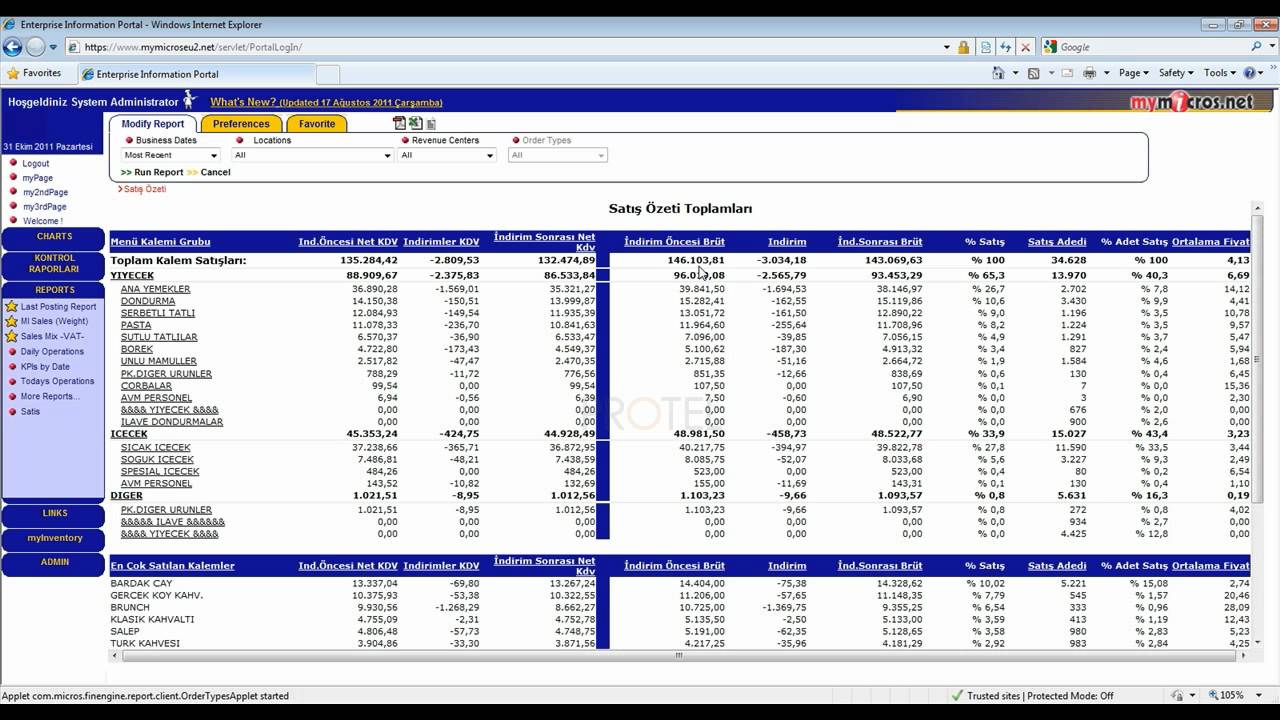 MYMICROS.NET | 09.Menü Kalemi Satışı - YouTube