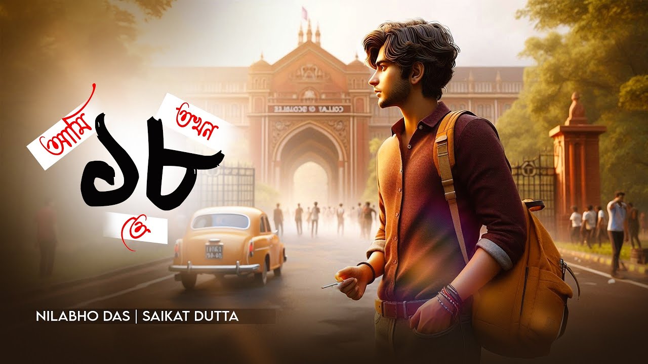 AMI TOKHON ATHERO TE | NILABHO DAS | SAIKAT DUTTA | OFFICIAL LYRICAL VIDEO | - YouTube