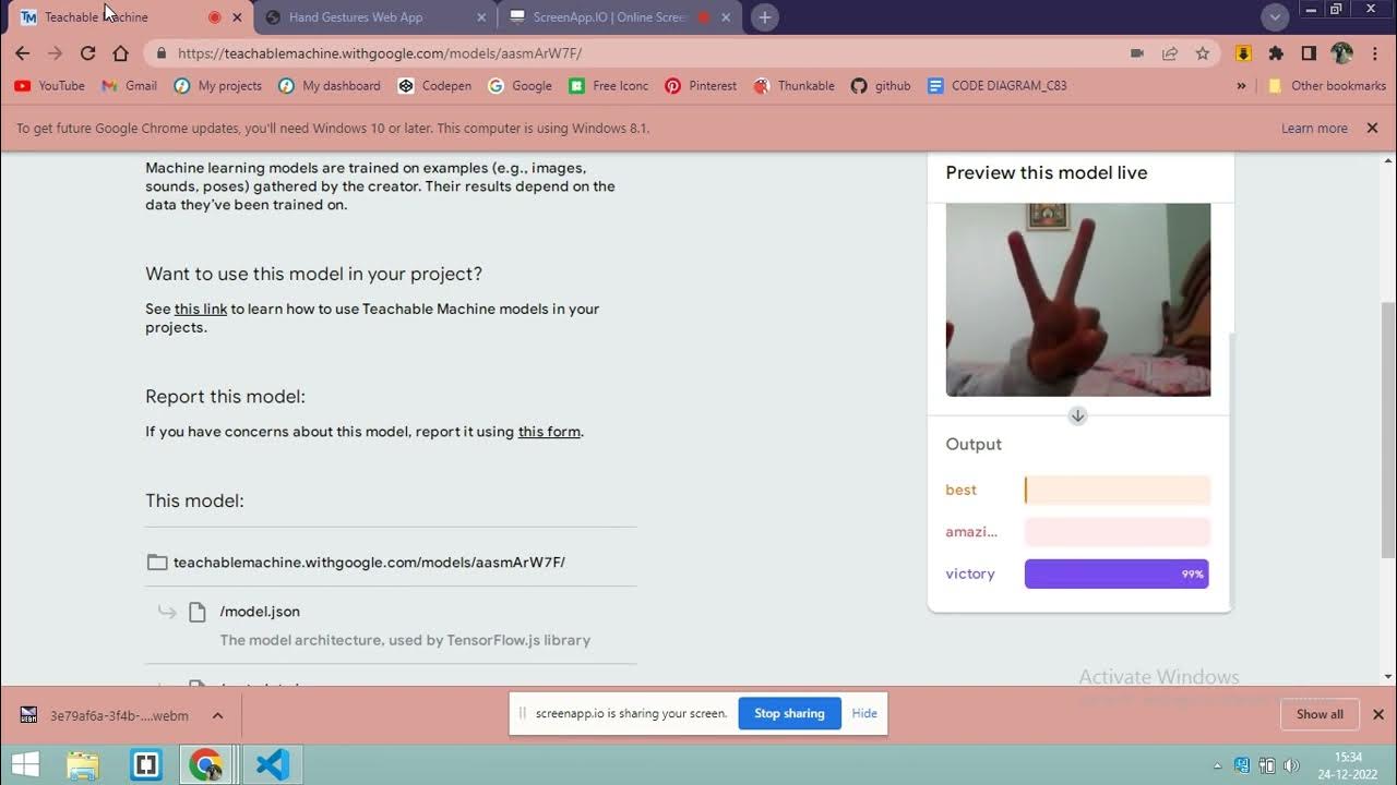 project Hand Gestures Web App Part 1 - YouTube