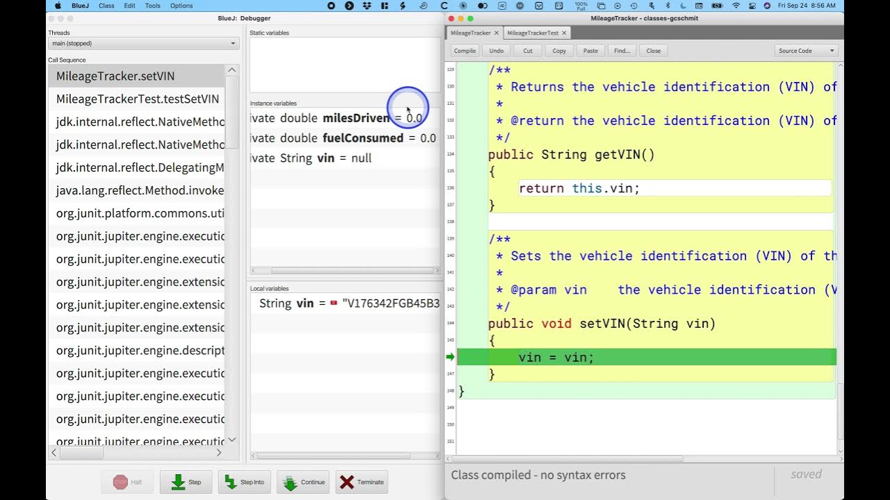 APCSA Classes 02.04: BlueJ Debugger Part 2 - YouTube